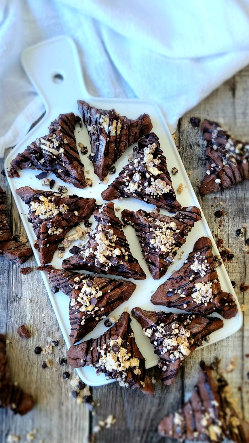 Chocolate Halva Hamentashen with Halva Chocolate Crumble - Kosher Everyday