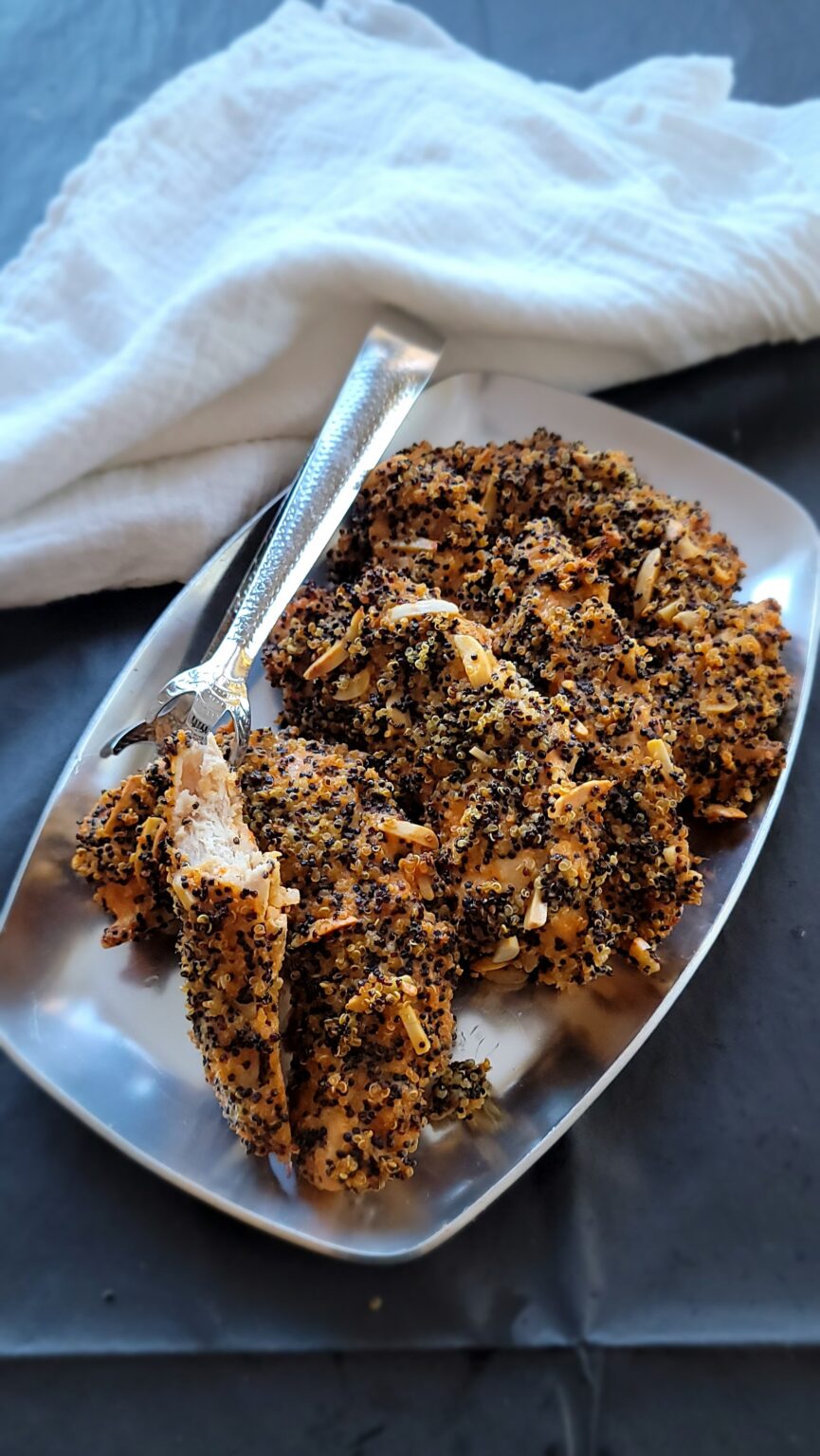 Quinoa Almond Crusted Turkey Tenders - Kosher Everyday