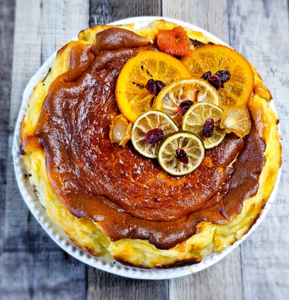 Triple Citrus Basque Cheesecake - Kosher Everyday