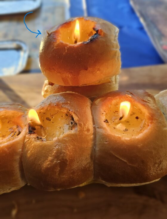 Edible Menorah with Butter Candles - Kosher Everyday